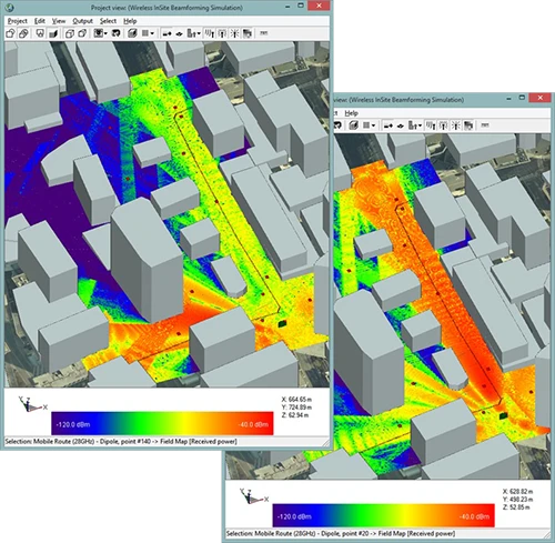 Using Wireless Insite Mimo To Visualize Beamforming In An Urban Environment Remcom